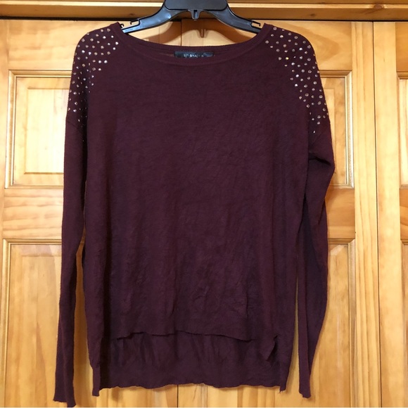 89th & Madison | Sweaters | Dark Purple 89th Madison Sweater With ...